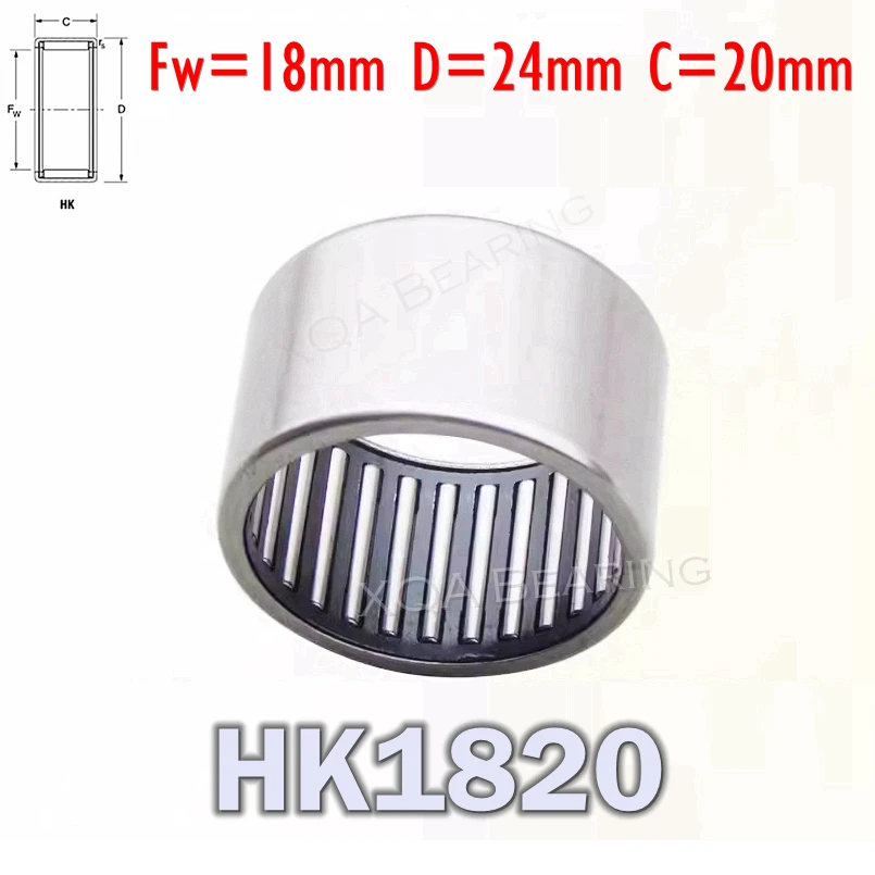 10Pcs-Lot-HK1820-Drawn-Cup-Needle-Roller-Bearing-With-Open-Ends ...