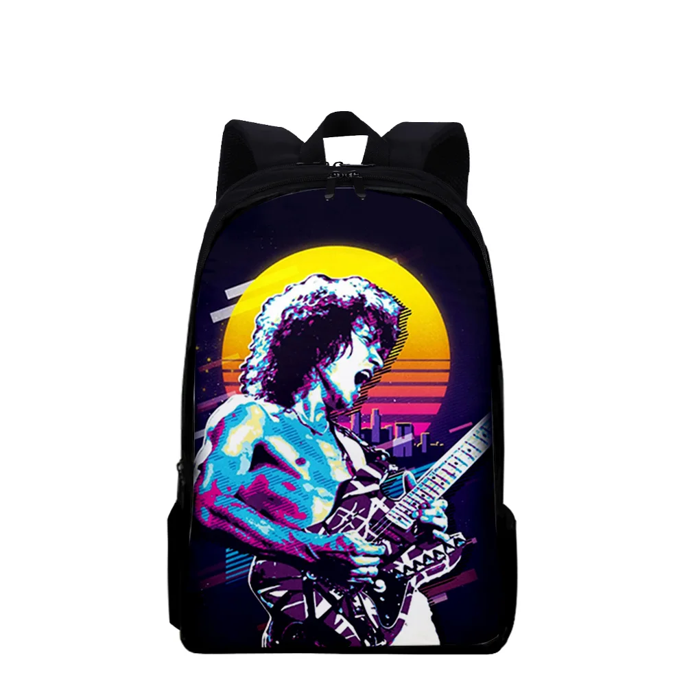 Hip Hop Popular Eddie Van Halen Notebook Backpacks pupil School Bags 3D ...