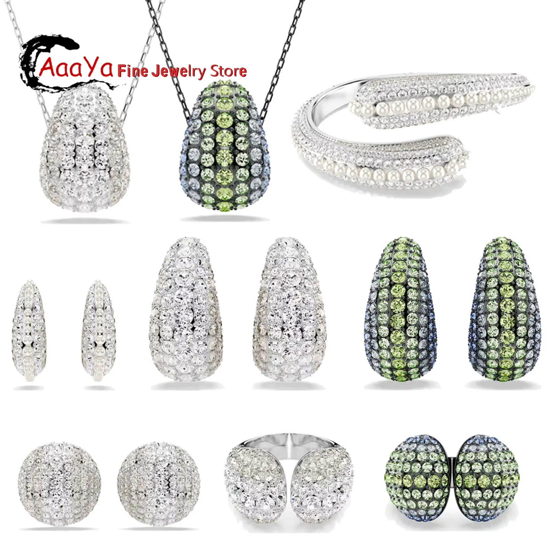 Original Charms 2025 Fine Jewelry Set Luxury Drop Necklace Pearl ...