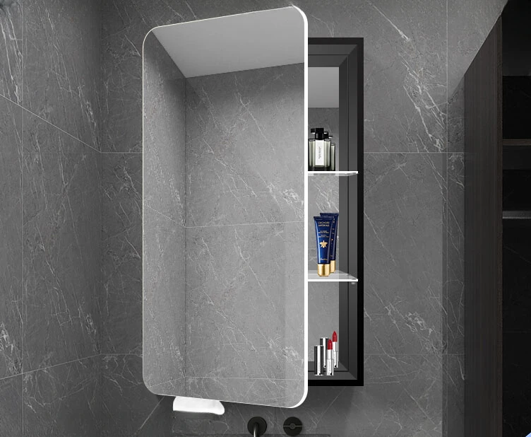 Small-sized-bathroom-mirror-cabinet-wall-mounted-upper-wall-separate ...