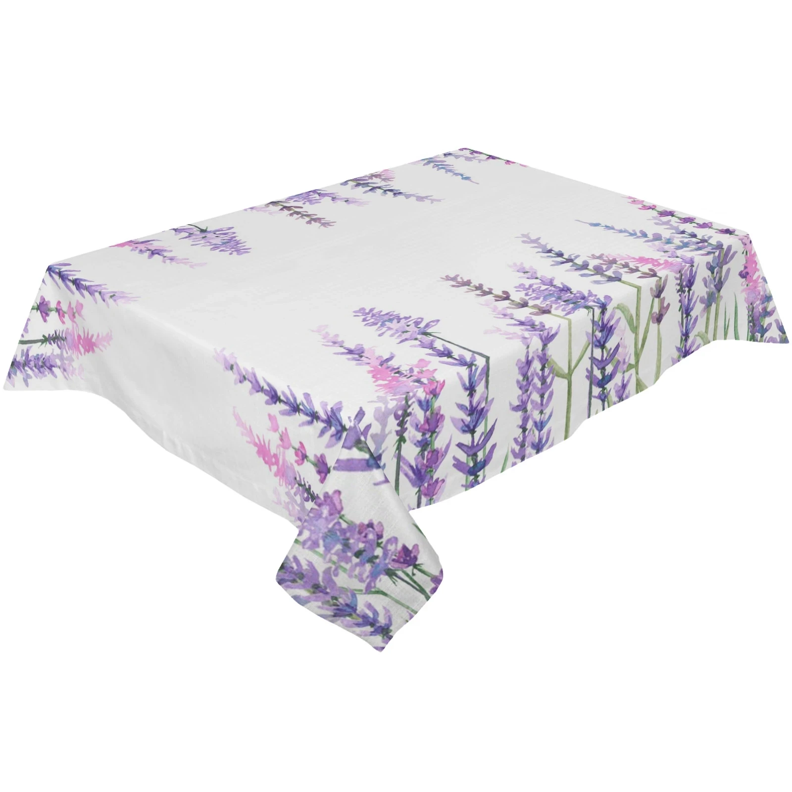 Plant-Purple-Lavender-Watercolor-Flower-Wedding-TableCloth-Waterproof ...