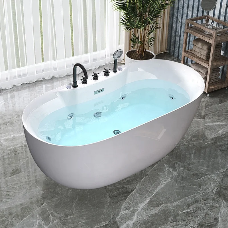 Bathroom New Hot Selling Massage Bathtub Whirlpool Indoor Freestanding ...