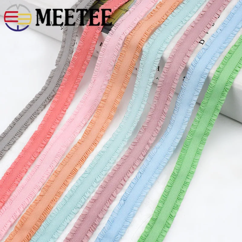 22yards 1.3cm Elastic Bands Double Ruffle Stretch Rubber Lace Ribbon ...