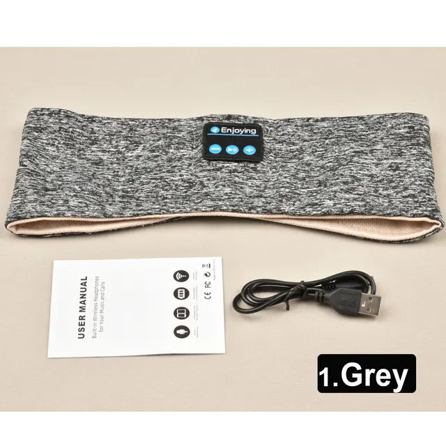 Wireless Bluetooth Music Headband Running Sport Elastic Sweatband ...