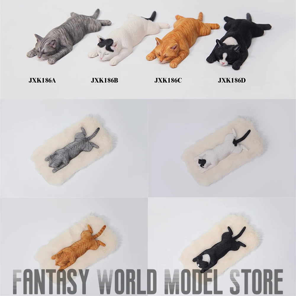 JXK-JXK186-1-6-Scale-Cute-Pet-Static-Model-Lethargic-Cat-7-0-with-Mat ...