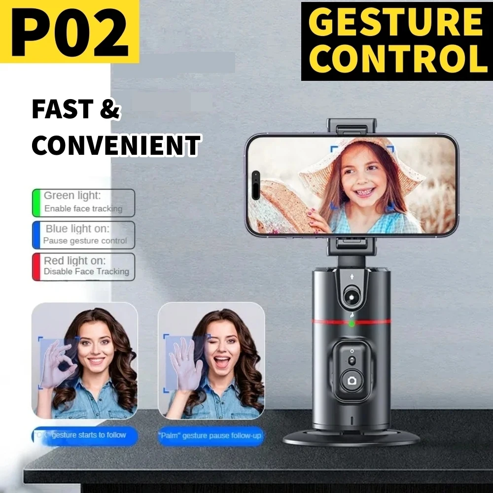 New-P02-Auto-Face-Tracking-Tripod-Auto-Tracking-Phone-Holder-Horizontal ...