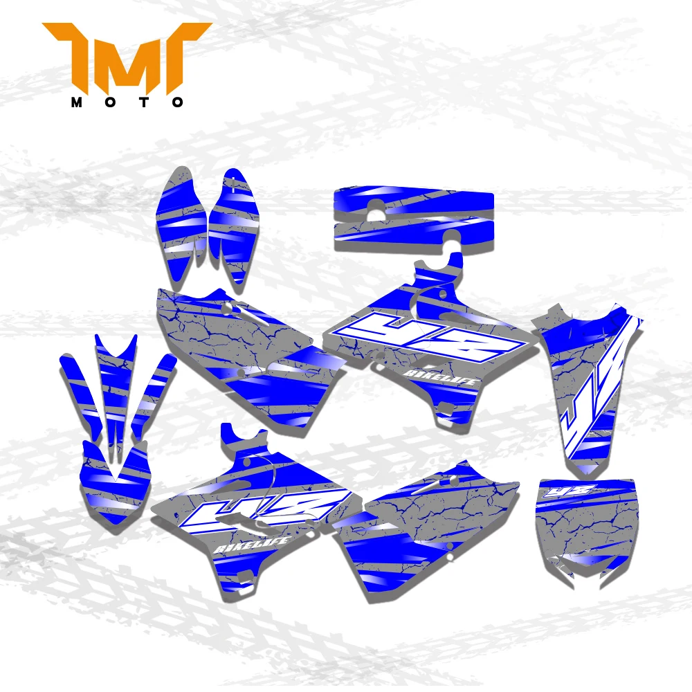 Motorcycle Graphics Decal Stickers Kits for Yamaha YZ125 YZ250 YZ 125 ...