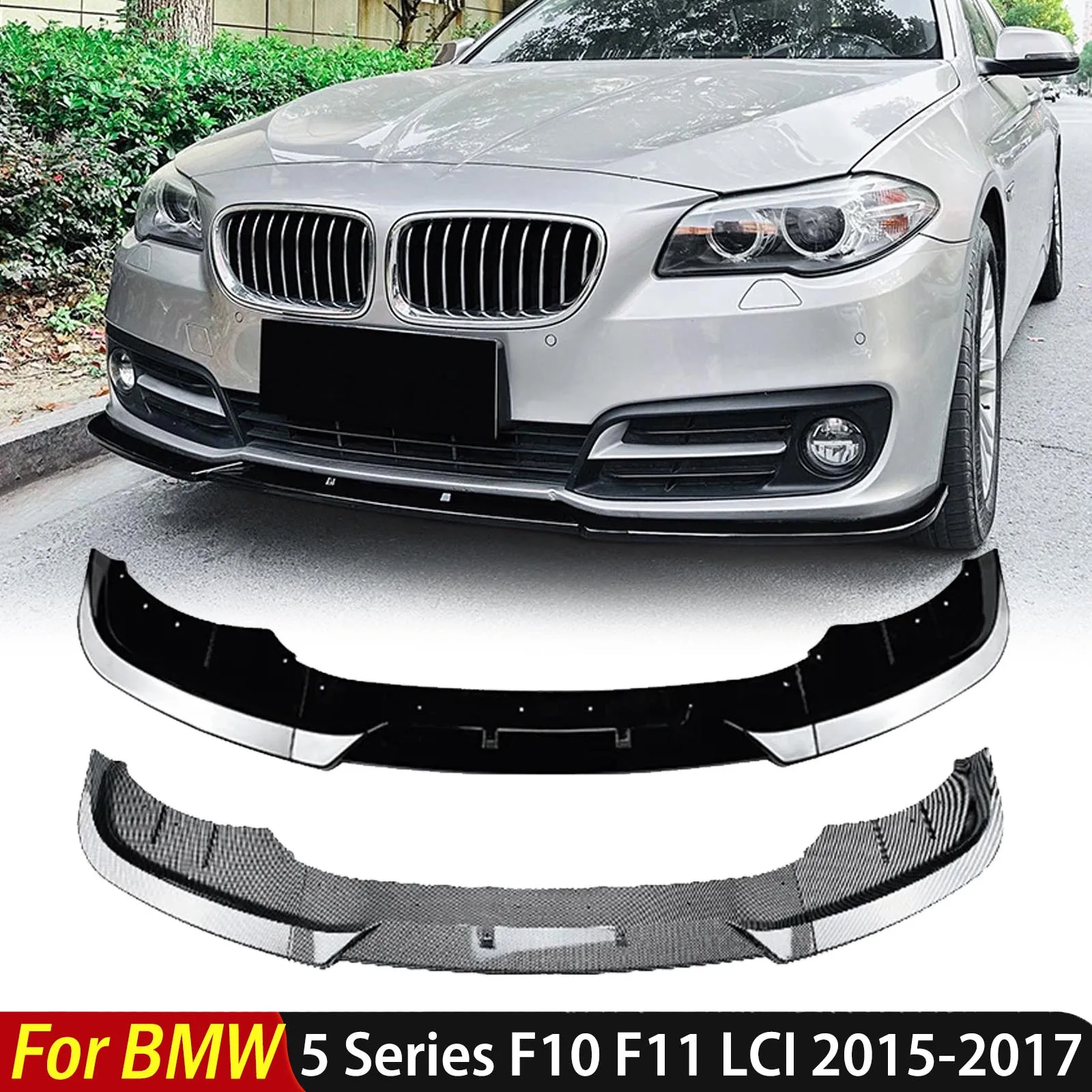 For BMW 5 Series F10 F11 LCI 2015-2017 Front Bumper Spoiler Lip Lower ...