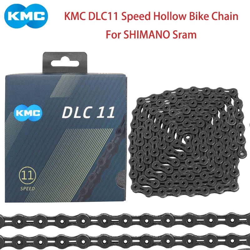 KMC-11-Speed-Hollow-Bicycle-Chain-for-Shimano-SRAM-DLC-11-Black-Ultra ...