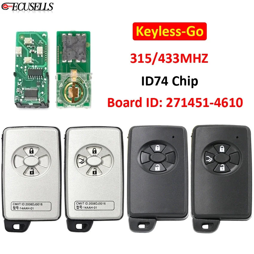 Keyless-Go-Smart-Remote-Car-Key-315Mhz-433Mhz-ID74-Chip-Board-271451 ...
