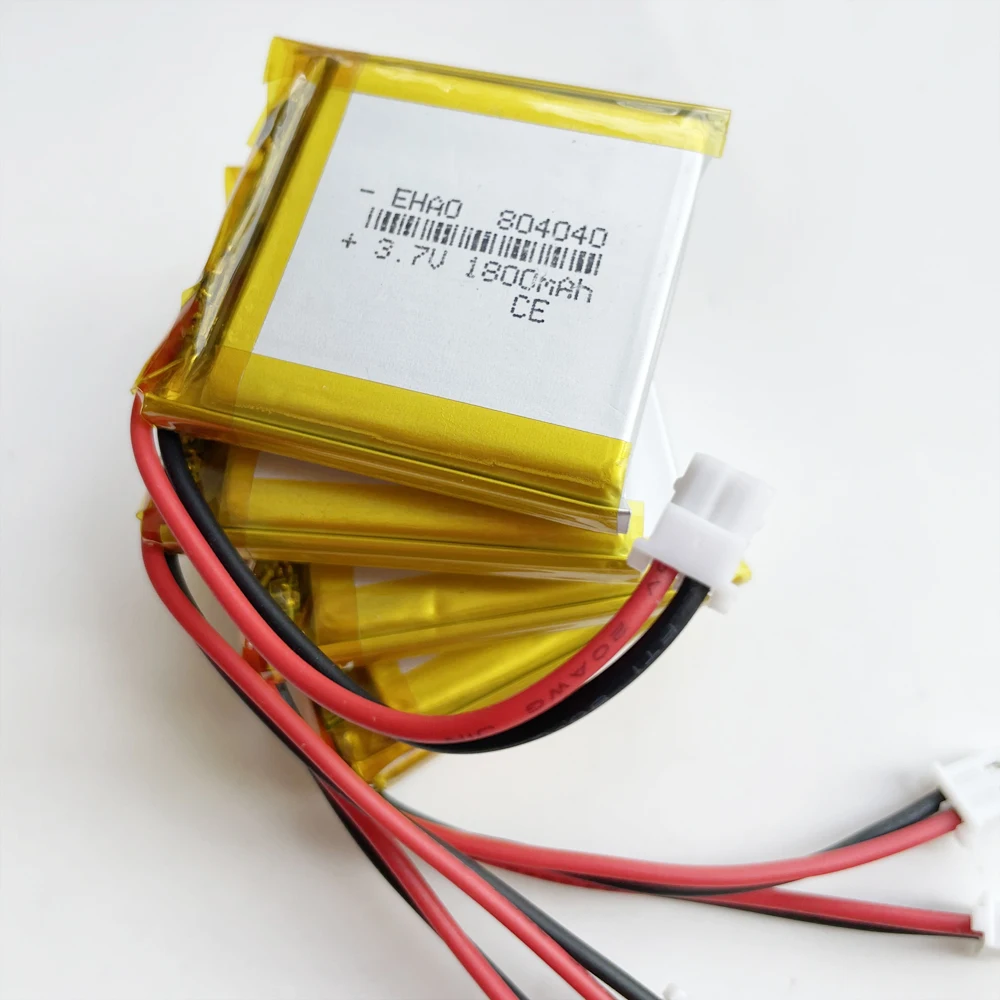 5-PCS-3-7V-1800m-LiPo-Rechargeable-Battery-804040-MX-5264-2pin-2-5mm ...