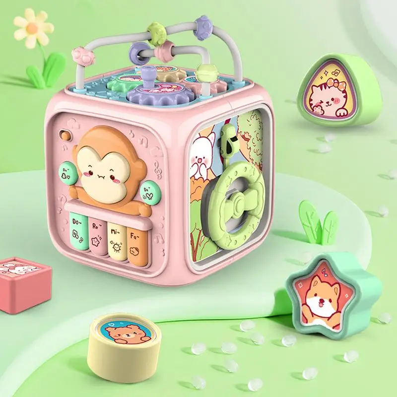Baby-Activity-Cube-Toys-Toddler-Shape-Sorter-Musical-Toy-Bead-Maze ...