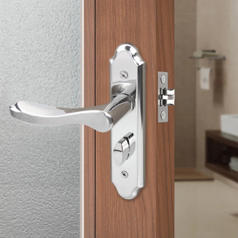 Keyless-Stainless-Steel-Bathroom-Door-Lock-Bedroom-Handle-Lock-Bathroom ...