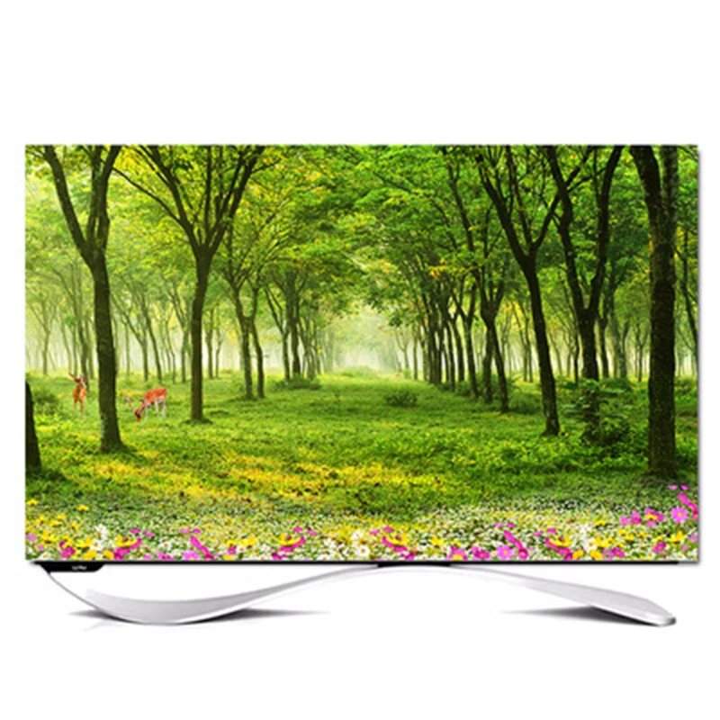 Custom-32-85-inch-Decorative-Hood-Cover-for-Screen-LCD-TV-PC-Tree-Grass ...