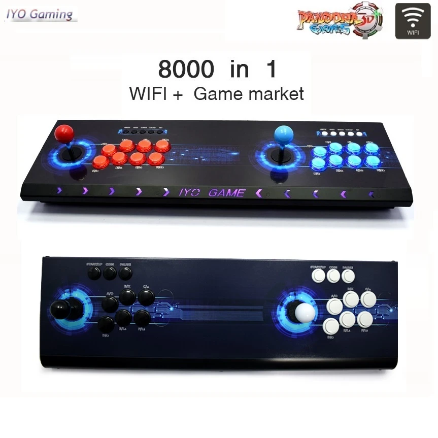 Pandora Box 3d Wifi Arcade Machine 8000 10000 Games Zero Delay 6/8 ...