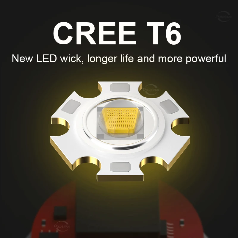 Szuper Fényes Cree T6 Led Zseblámpa Ultra Nagy Teljesítményű Kis Fáklya ...