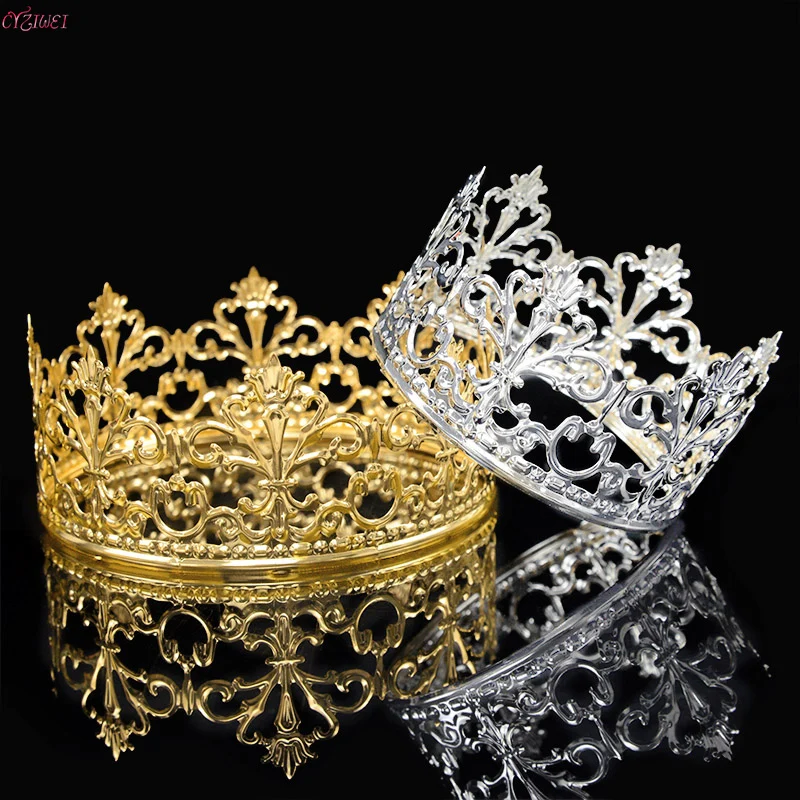 Corona-de-Color-dorado-plateado-para-decoraci-n-de-tartas-Tiara ...