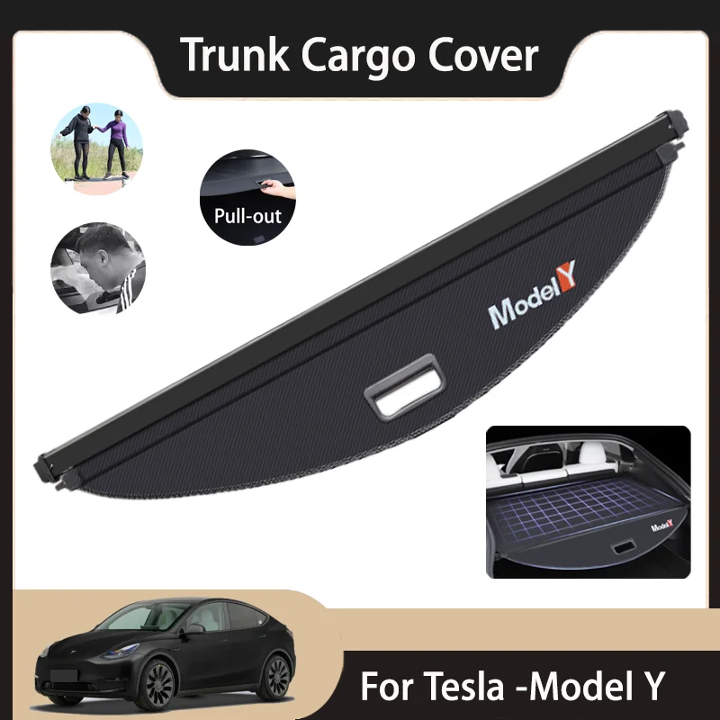 For Tesla Model Y 2020-2024 Privacy Screen Retractable Waterproof Car ...