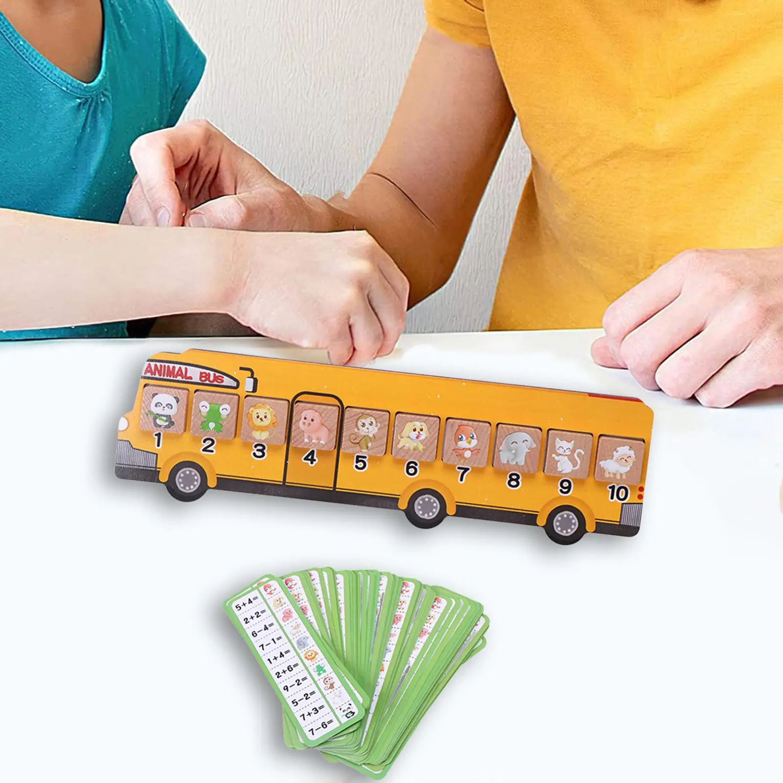 Math-Game-Animal-Blocks-with-50-Cards-Math-Manipulatives-Toy-for ...