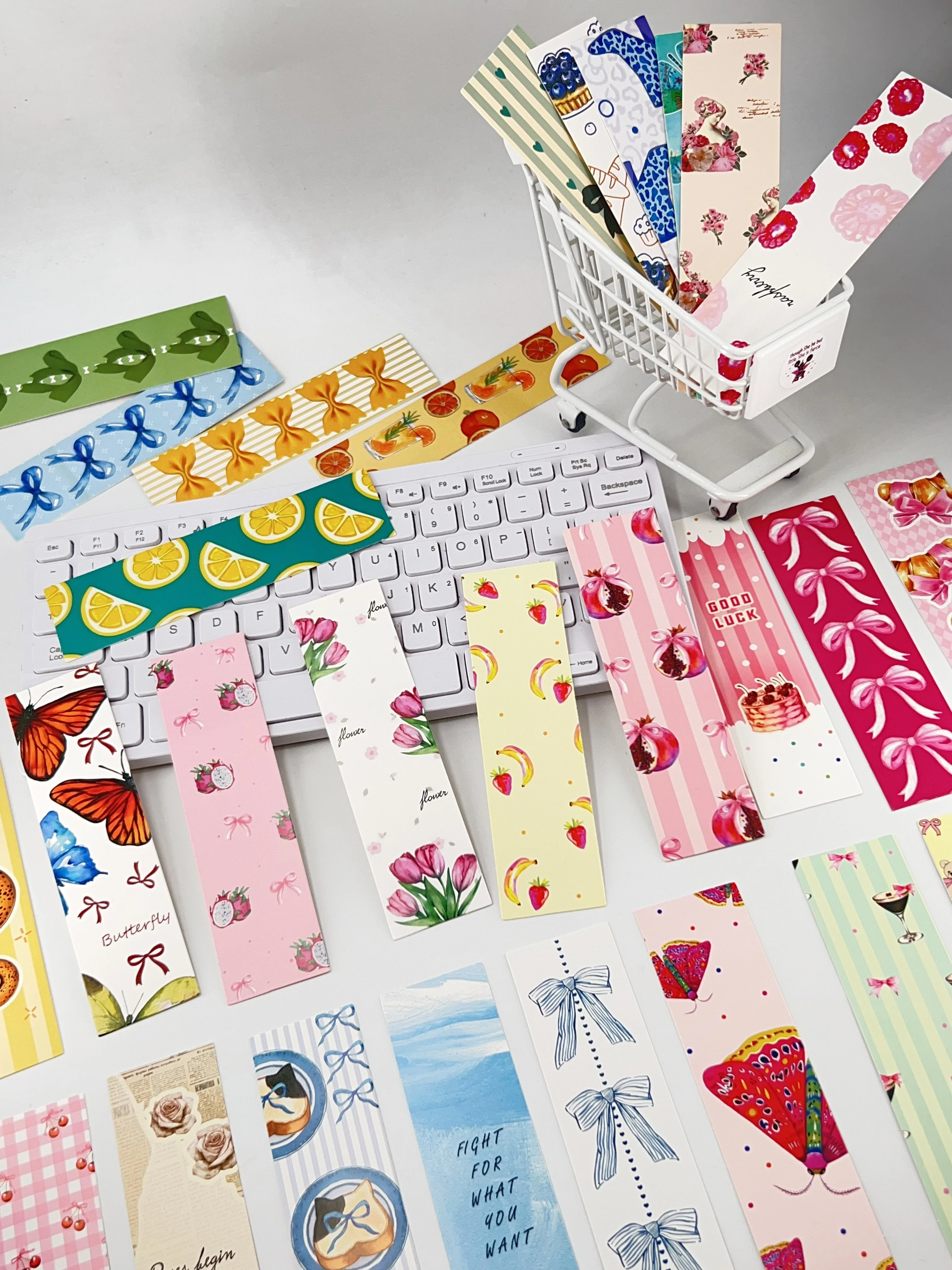 30Pcs Coquette Doodle Bookmarks Assorted Designs Premium Paper Bookmark ...