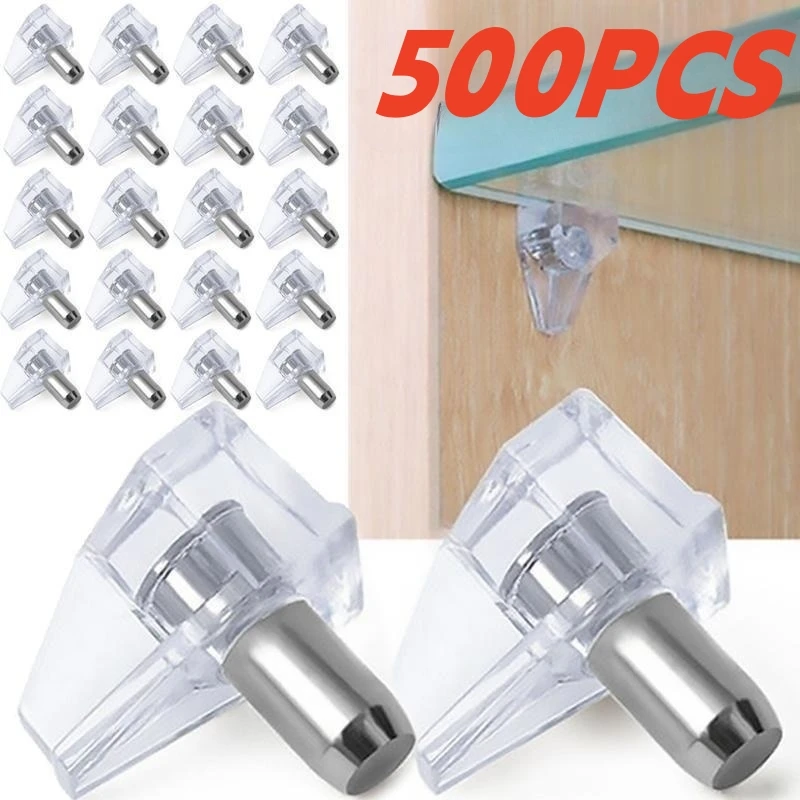 10-500PCS-Transparent-Shelf-Studs-Pegs-Plastic-Laminate-Support-Cabinet ...
