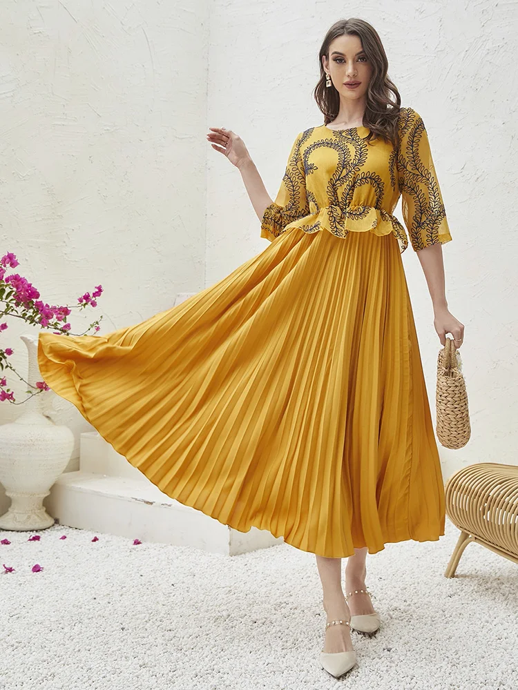 TOLEEN Frauen Elegante Maxi Lange Hemd Kleider 2022 Sommer Luxus ...