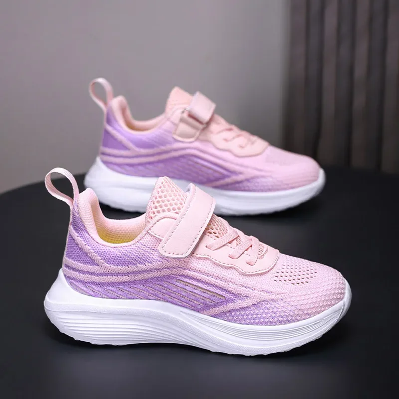 Children-Girls-Summer-Shoes-Mesh-Tennis-Toddlers-Sneakers-Pink-Black ...
