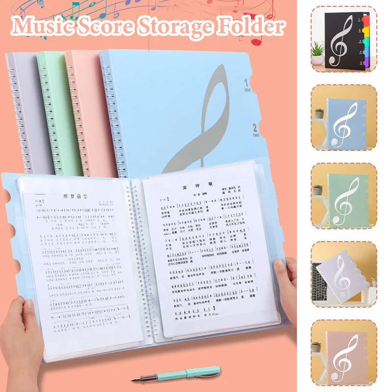 20Pages-Music-Score-Folder-Organizer-Practice-Piano-Sheet-Paper-Sheets ...