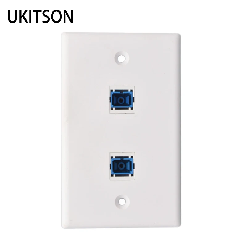 2-Ports-SC-Optical-Fiber-US-Wall-Plate-Female-Pass-Through-Plug-For-UPC ...