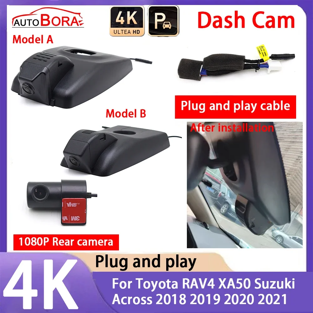AutoBora 4K 2160P Car Camera Plug and Play UHD Dash Cam Night Vision ...