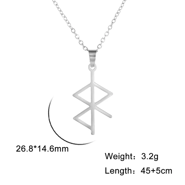 Dawapara Rune Amulet for Love and Peace Small Charms Pendant Necklace ...