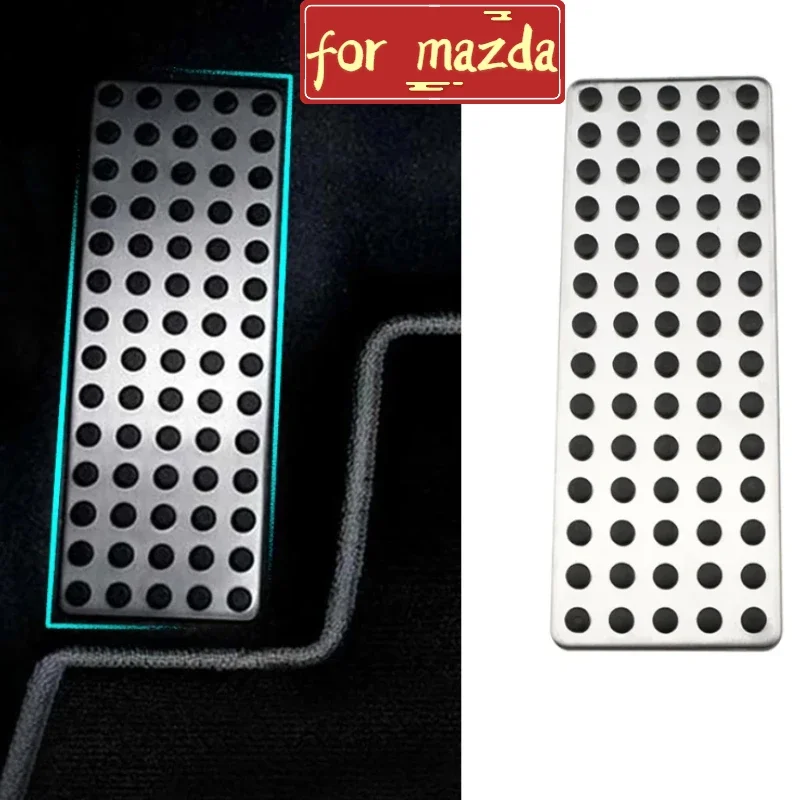 Auto-Stainless-Steel-Car-Foot-Rest-Plate-Footrest-Pedal-Cover-for-Mazda ...