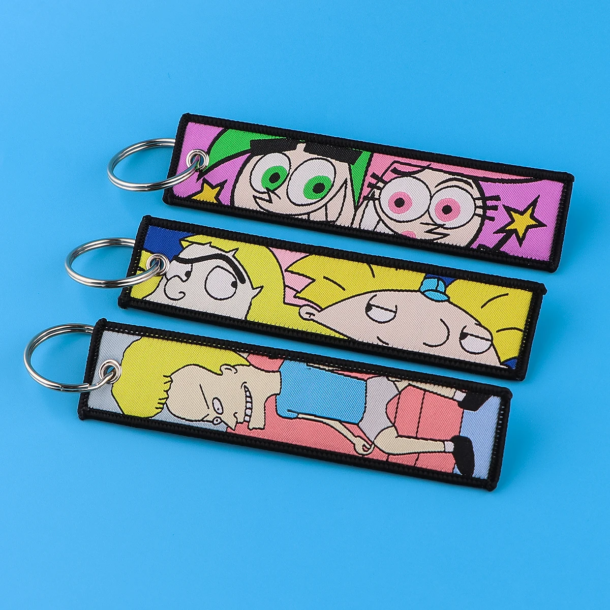 Funny-Cartoon-Anime-New-Embroidery-Key-Fobs-Key-Tag-For-Motorcycles ...
