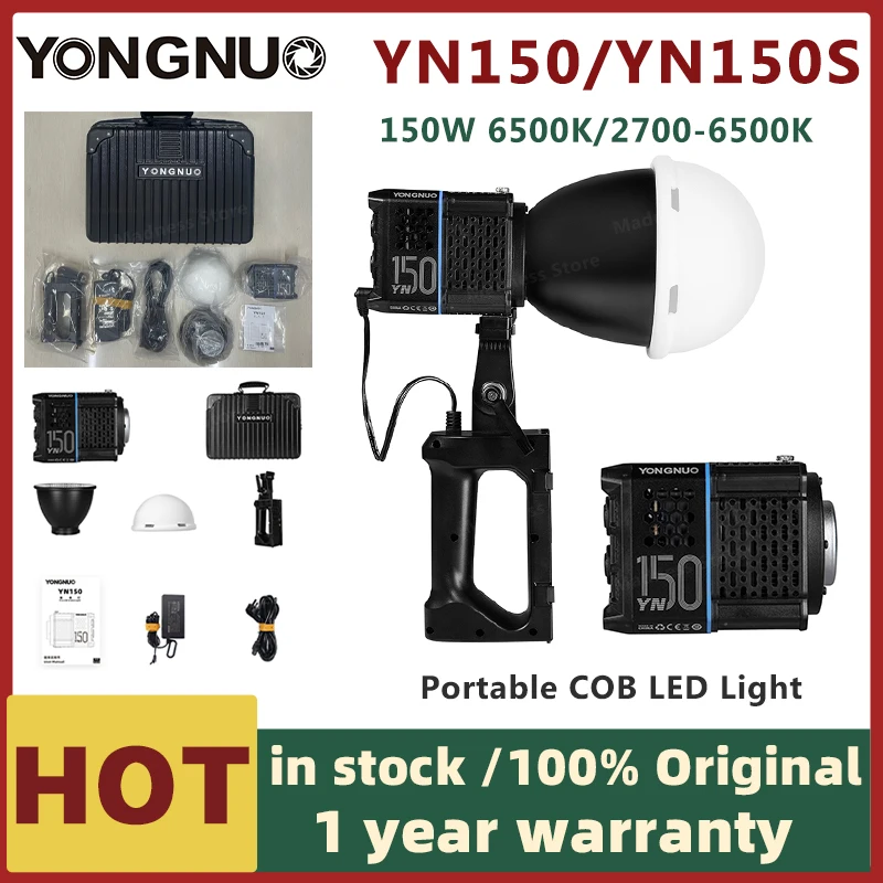 in-stock-YONGNUO-YN150-YN150S-2700-6500K-150W-Mini-Bowens-Mount-Portable-COB-LED-Continuous ...