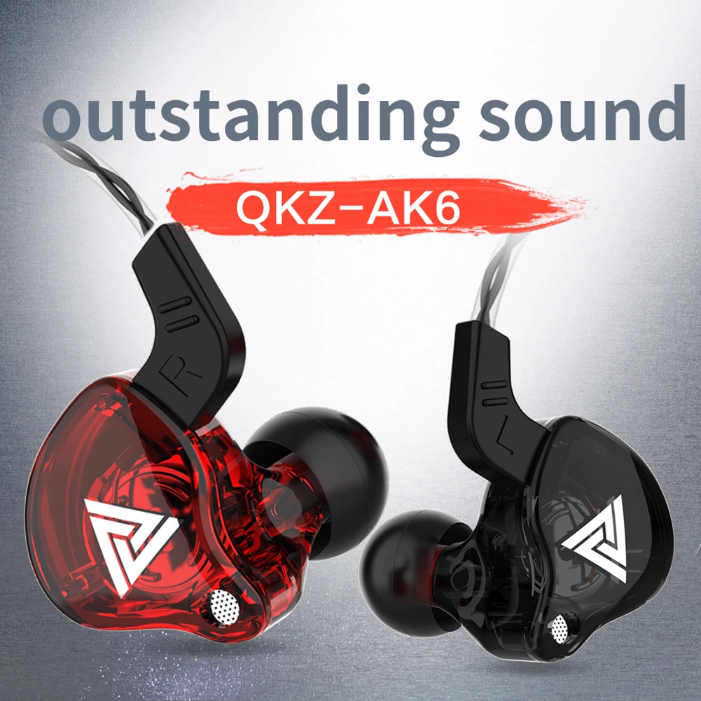 QKZ-AK6-Original-Wired-Headphones-In-Ear-Earphone-Bass-Stereo-Headset ...