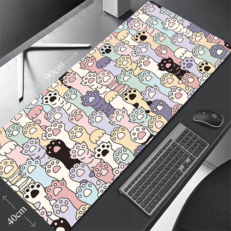 Cat-Large-Mouse-Mat-Gaming-Mousepad-Big-Gamer-Desk-Mat-40x90cm-Rubber ...