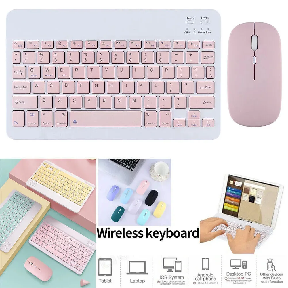 Wireless-Keyboard-Mouse-Set-Portable-Bluetooth-compatible-Keyboard-For ...
