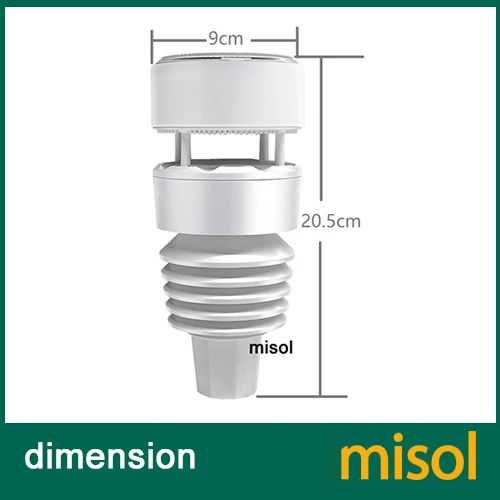 Modbus RTU Ultrasonic Anemometer with Light & UV, Thermo-hygrometer ...