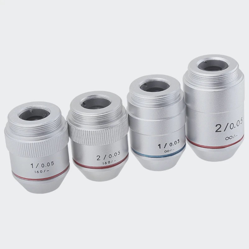 1X-2X-Achromatic-Bio-microscope-Objective-Lens-Infinity-Low-Power-Lens ...