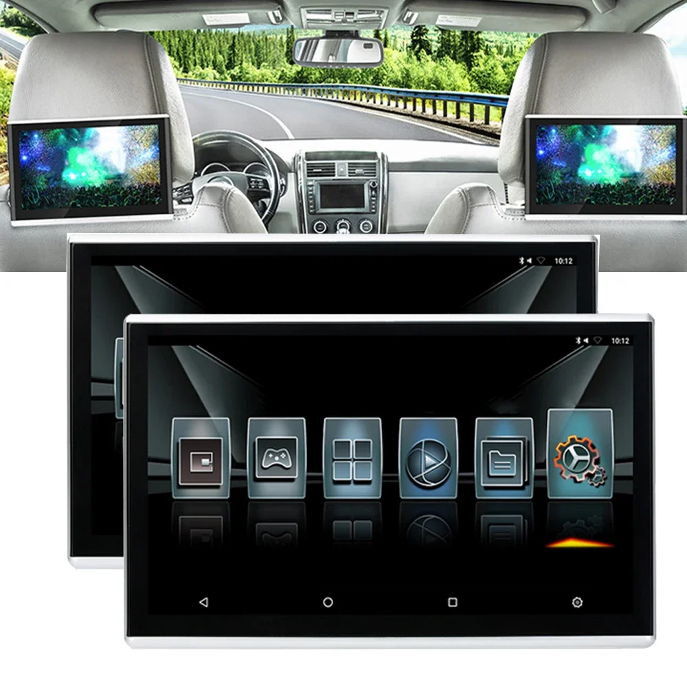 9-10-Inch-Android-9-0-Car-TV-Headrest-Monitor-Touch-Screen-Auto-Rear ...
