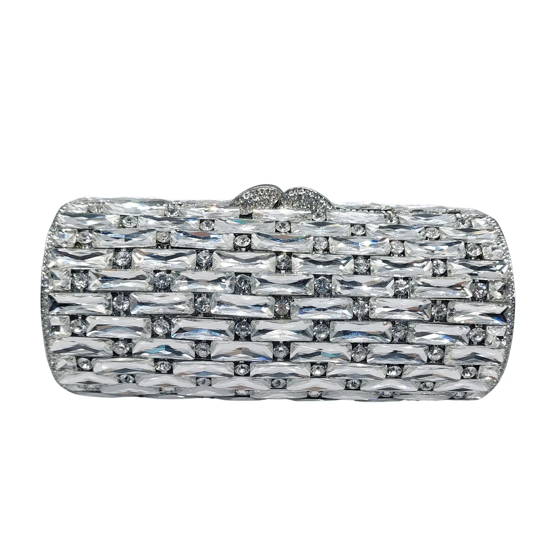 Women Gold/Silver Crystals Clutch Bags Gems Evening Purses and Handbags ...