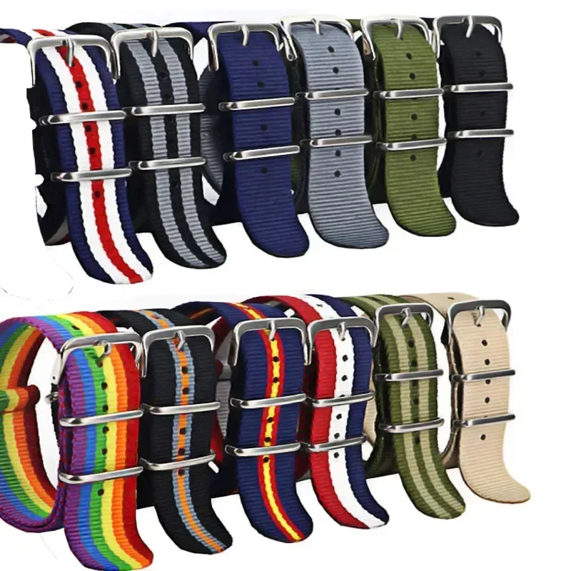 Nylon-Watch-Band-20mm-22mm-Comfortable-Watch-Straps-Loop-Military ...