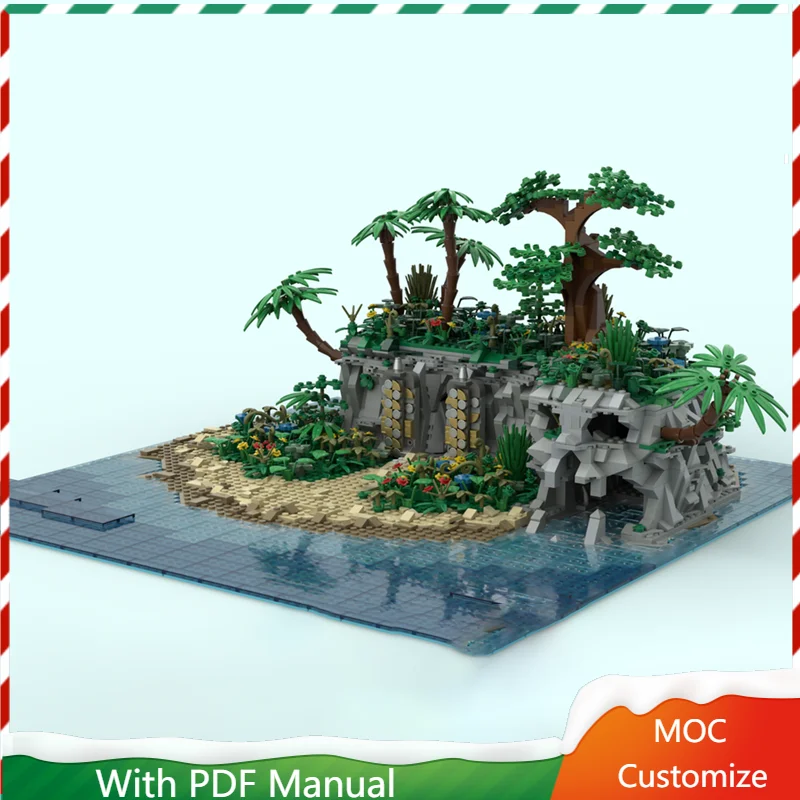 2855 PCS Medieval Luxury Skeleton Island Scene Building Block Customize ...