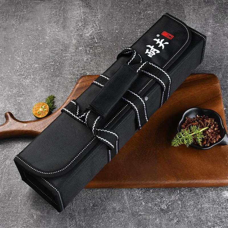 6 Slots Oxford Cloth Chef Knife Bag Kitchen Cutter Storage Roll Bag ...