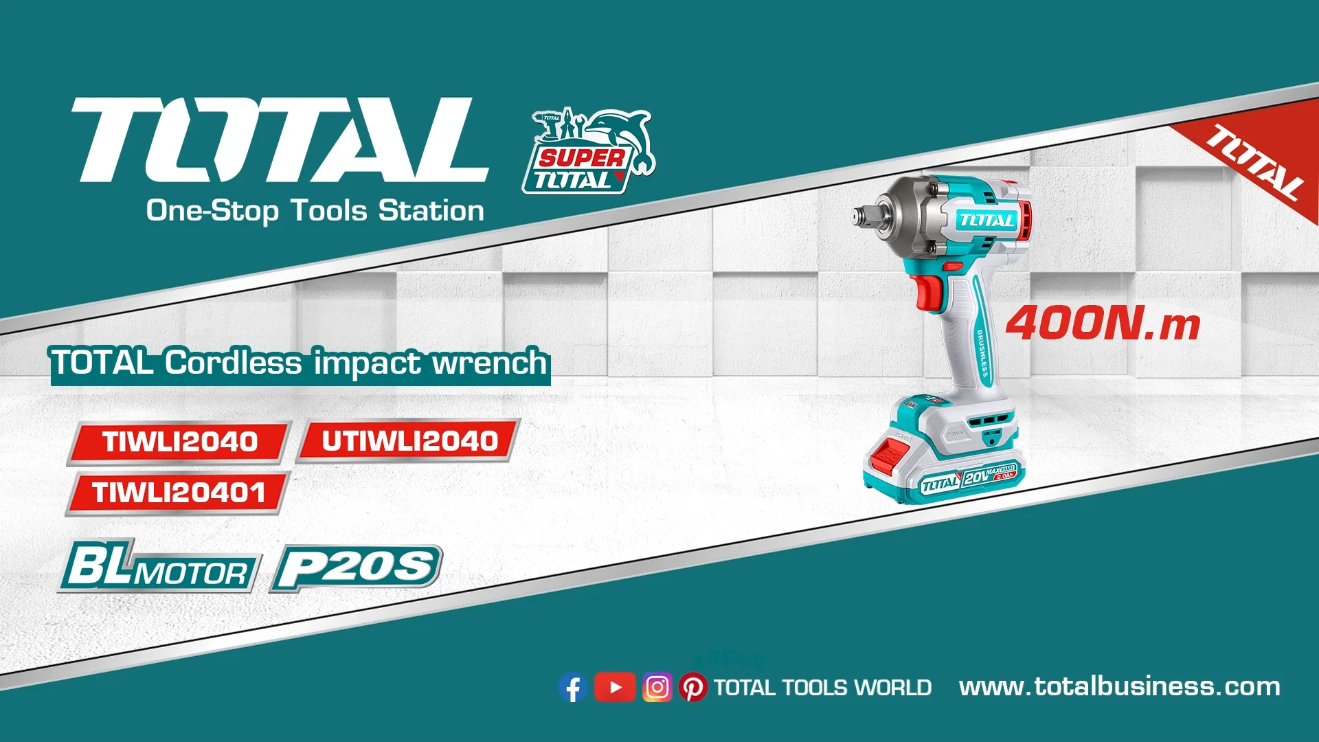 TOTAL Cordless Impact Wrench (No Battery & Charger) TIWLI20401 | Daraz.com.bd