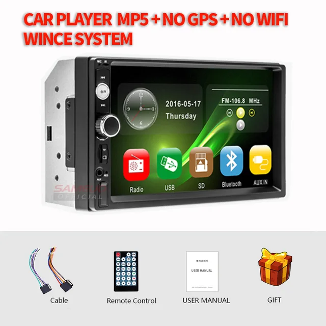 Car Radio 2 Din Universal Auto Stereo GPS Navigation Carplay Multimedia ...