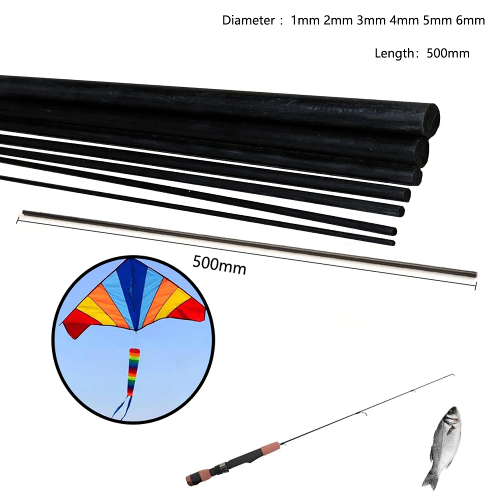 20pcs/lot New Carbon Fiber Rods For Rc Plane Diy Tool Wing Tube ...