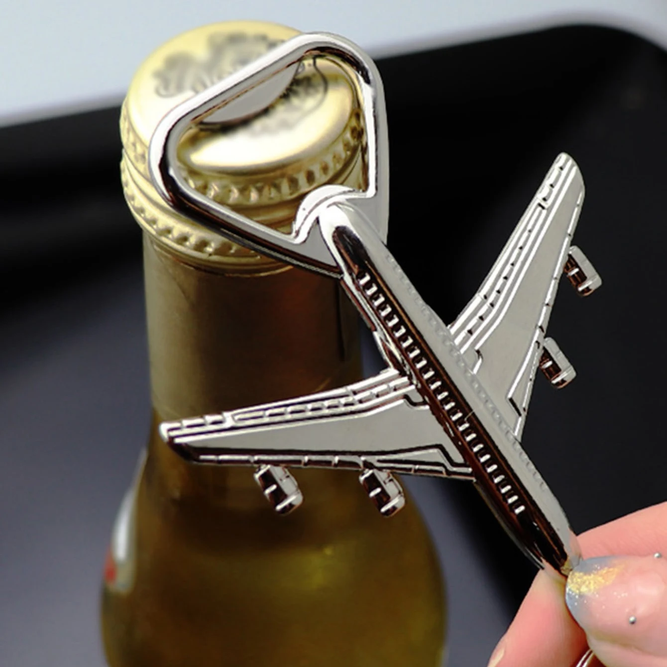 1pc-airplane-key-ring-beer-bottle-opener-Metal-Aircraft-Model-Keychain ...