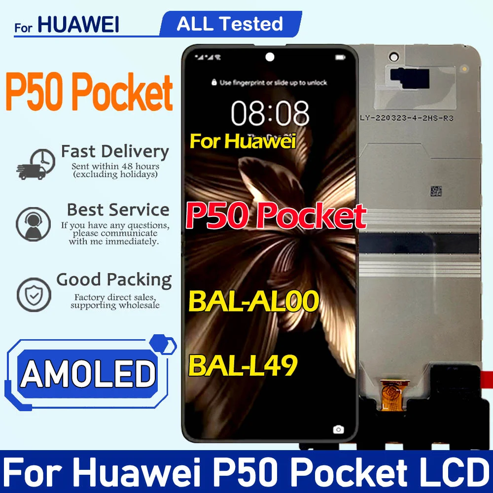 6.9" AMOLED LCD For HUAWEI P50 Pocket LCD Display Touch Screen ...