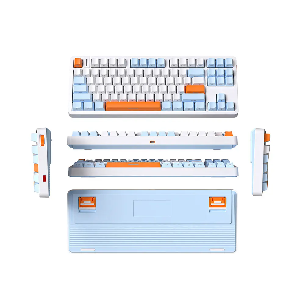 FURYCUBE G87 Gasket 87 Keys PBT Keycaps Wired Mechanical Keyboard ...